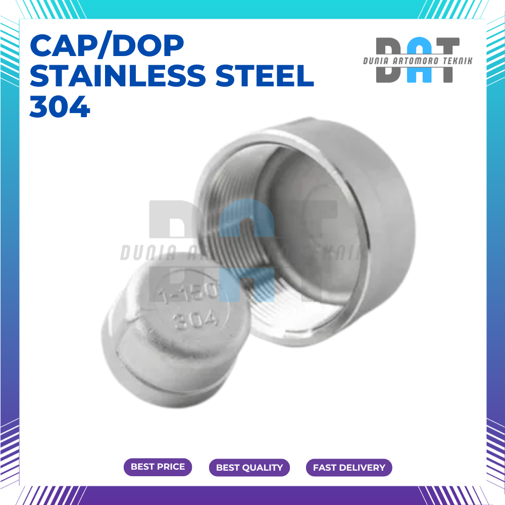 Jual 1/4" End Cap Dop SS304 / Cap Dop Penutup Drat Stainless Steel 1/4 ...