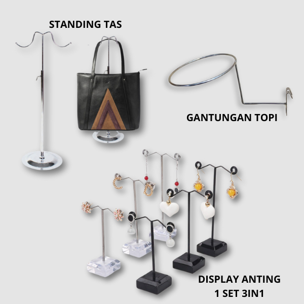 Jual Rak Display Gantungan/Standing Tas/Display Topi Anting | Shopee ...
