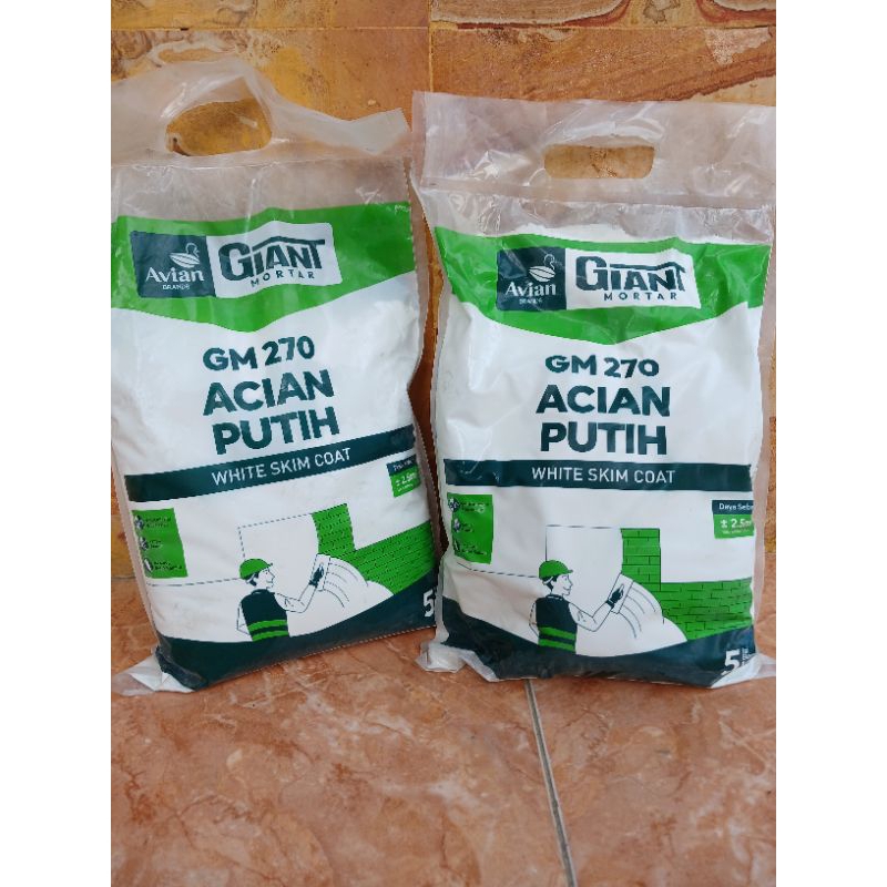 Jual semen acian putih giant mortar berat 5 kg | Shopee Indonesia