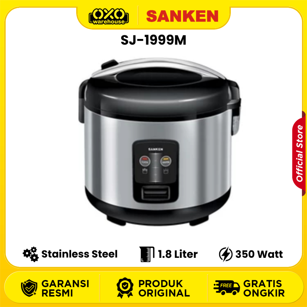 Jual SANKEN Rice Cooker SJ-1999 M Magic Com Penanak Nasi 1.8 Liter Low ...