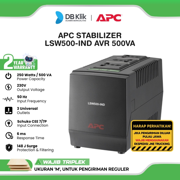 Jual Apc Stabilizer Lsw500-Ind Avr 500Va - Line-R Lsw500-Ind | Shopee ...