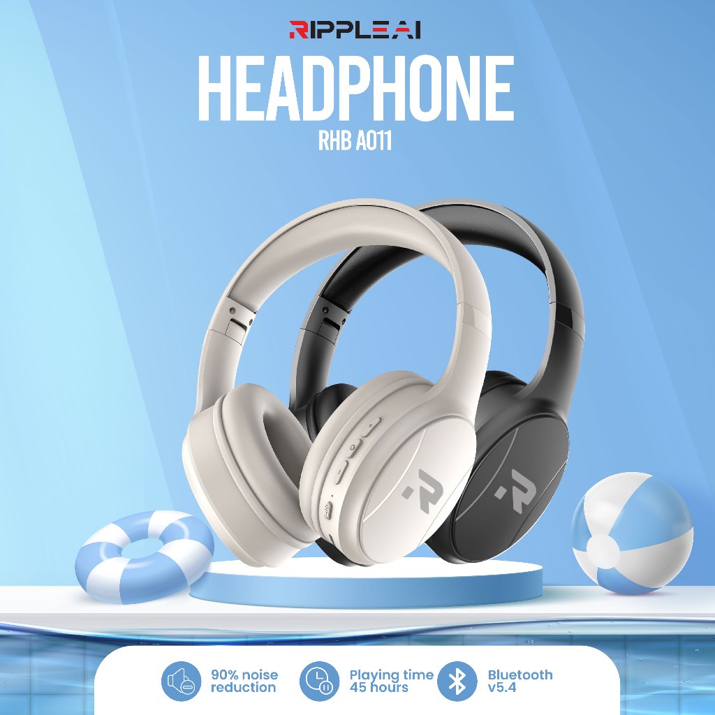 Jual Ripple Bluetooth Headphones RHB A011 Noise Cancelling High Quality ...