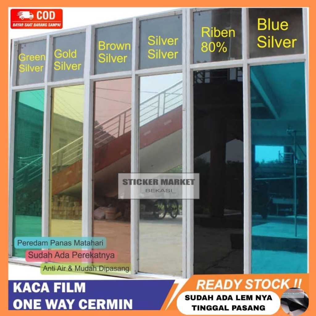 Jual Stiker Kaca Film Cermin Jendela Rumah Kantor Ruko Mobil Sticker One Way Tidak Tembus ...