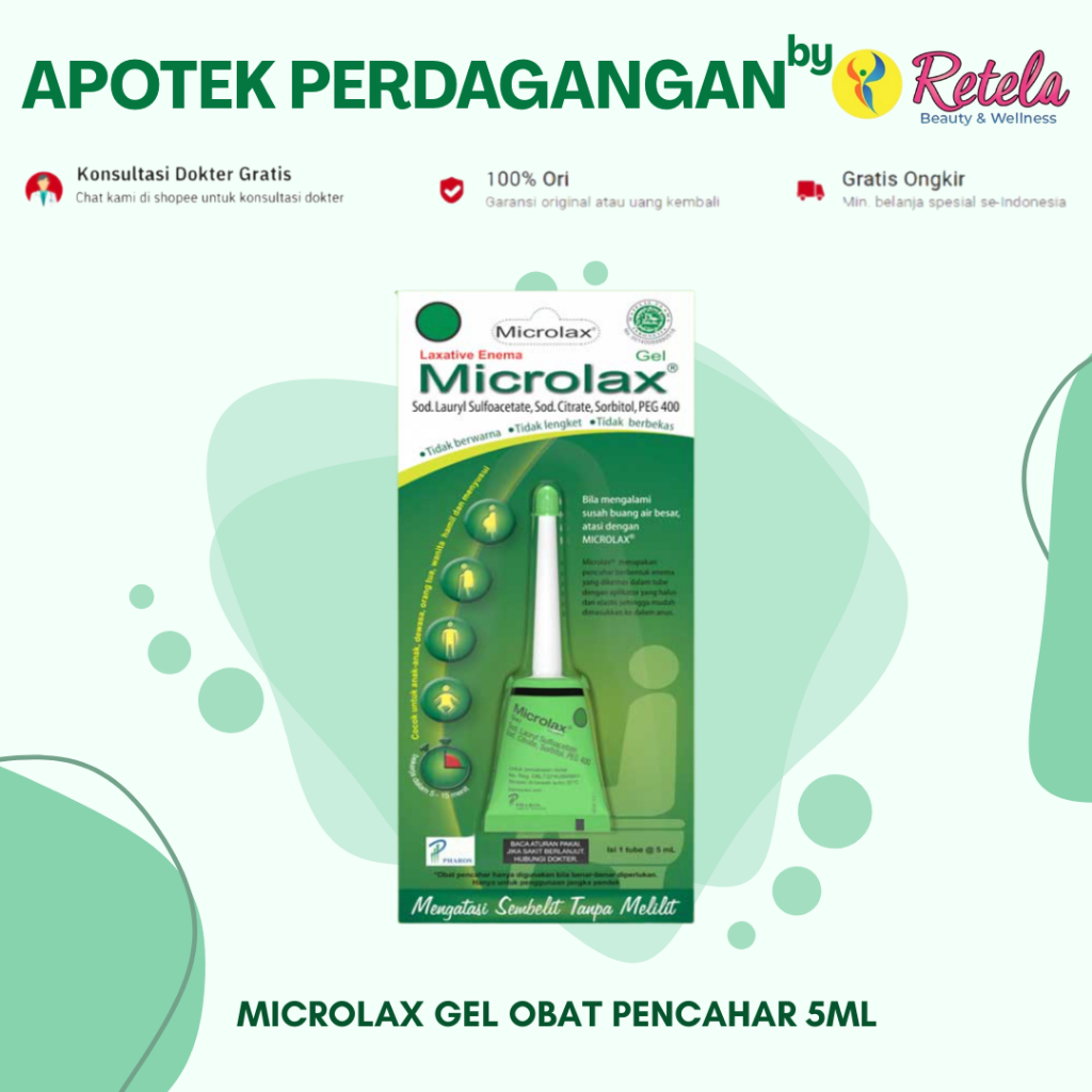 Jual MICROLAX GEL OBAT PENCAHAR 5ML | Shopee Indonesia