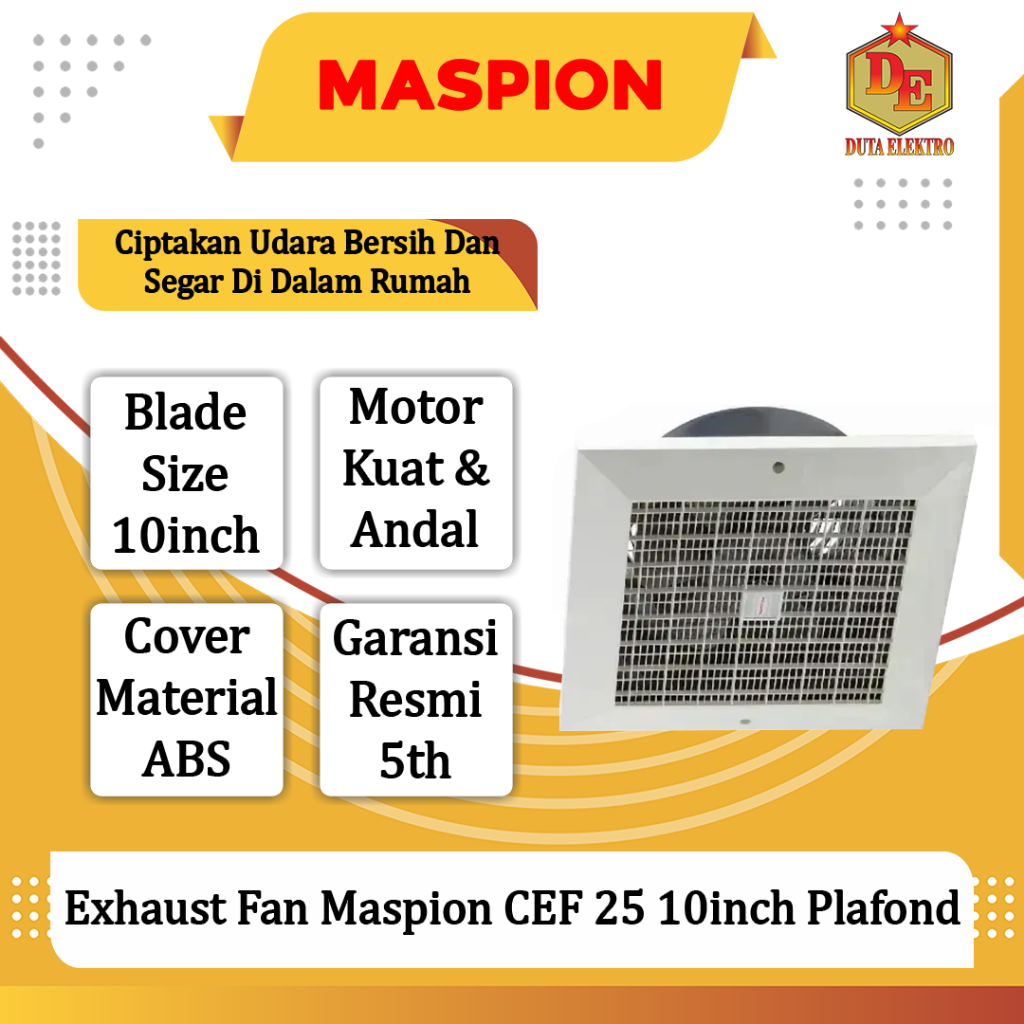 Jual Exhaust Fan Maspion CEF 25 10inch Plafond | Shopee Indonesia