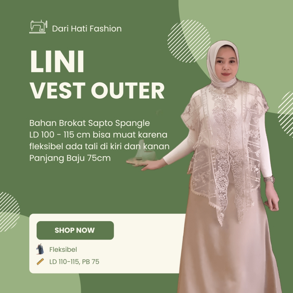 Jual Vest Brukat Modern Outer Rompi Kebaya Tali Brokat Spangle Outfit ...