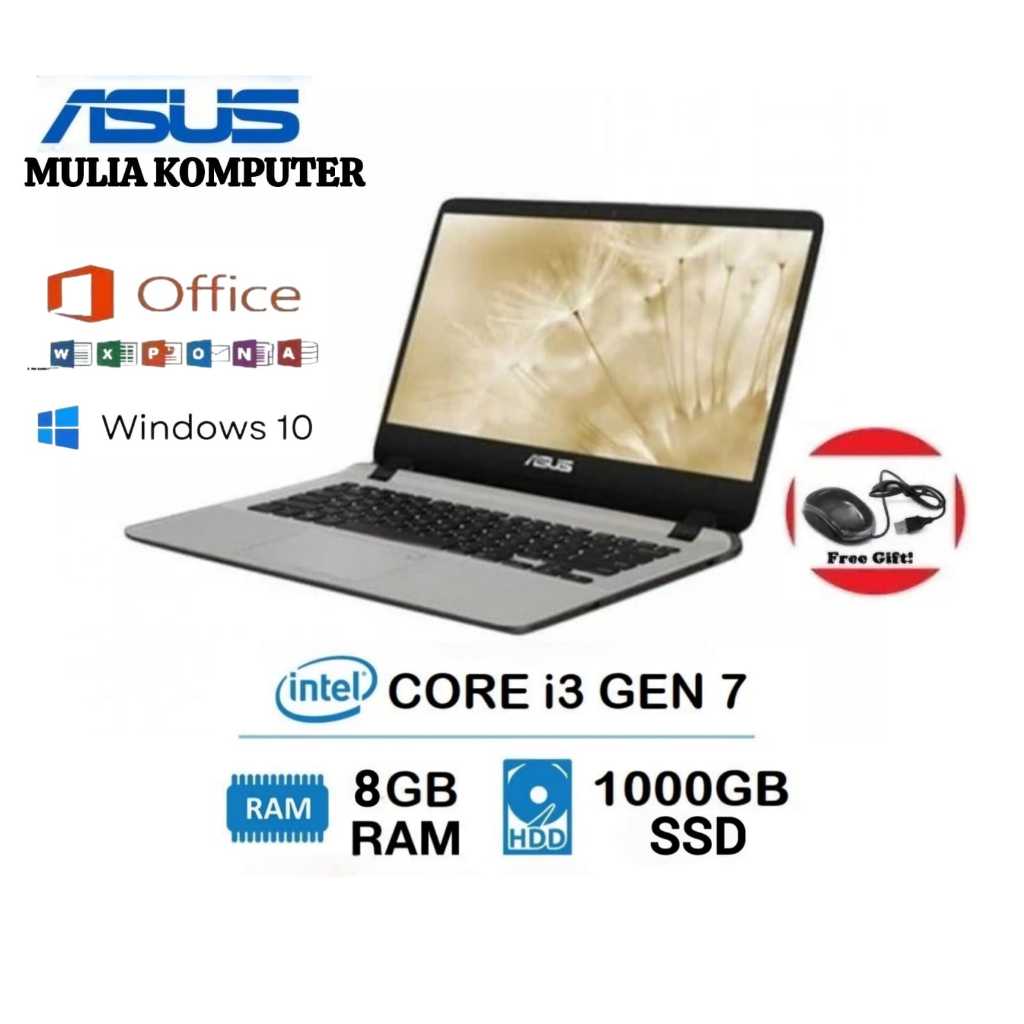 Jual MULUS MURAH...LAPTOP ASUS A407 INTEL CORE i3 RAM 8GB SSD 1TB (free ...
