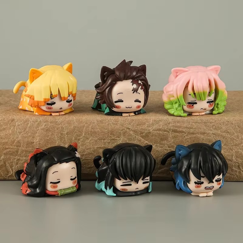 Jual READY STOCK Mini Figure Kimetsu No Yaiba Neko Sleep Anime Figure ...