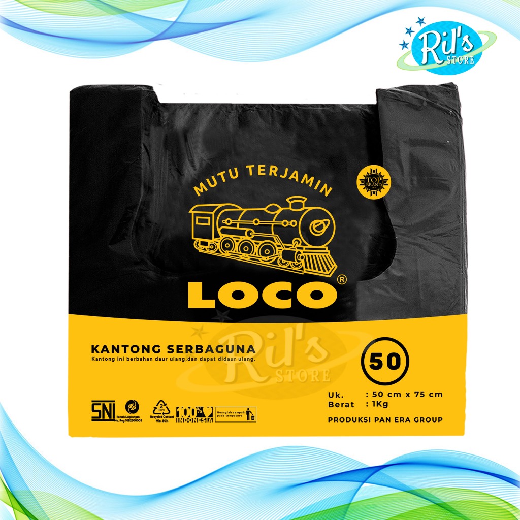 Jual Kantong Plastik Loco Hitam Uk. 50 x 75 / Raja Jumbo 50x75cm ...