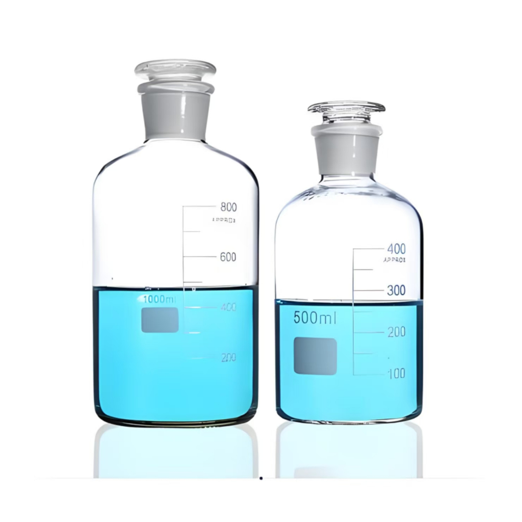 Jual BOTOL REAGEN KACA TUTUP KACA 125 ML BENING CLEAR NARROW MOUTH ...
