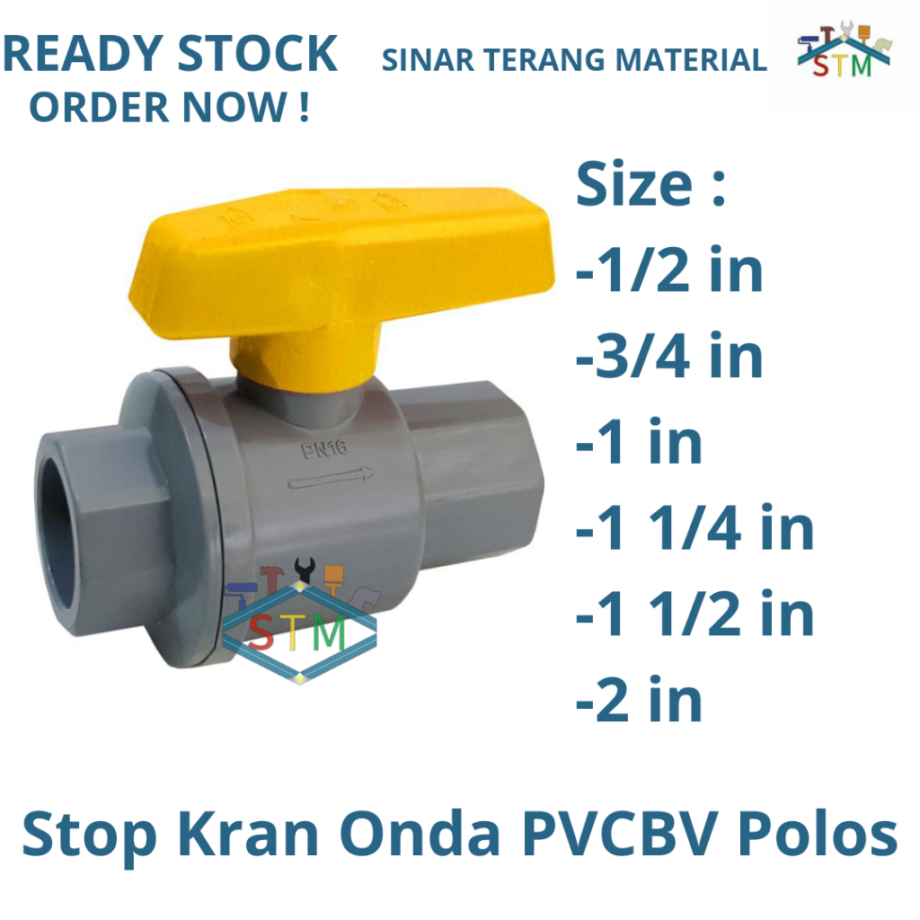 Jual Stop Kran Polos PVCBV Onda / Ball Valve Onda 1/2" Sampai 2" | Shopee Indonesia