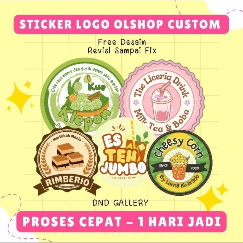Jual STIKER CUSTOM / OLSHOP / LABEL + CUTTING A3+ | Shopee Indonesia