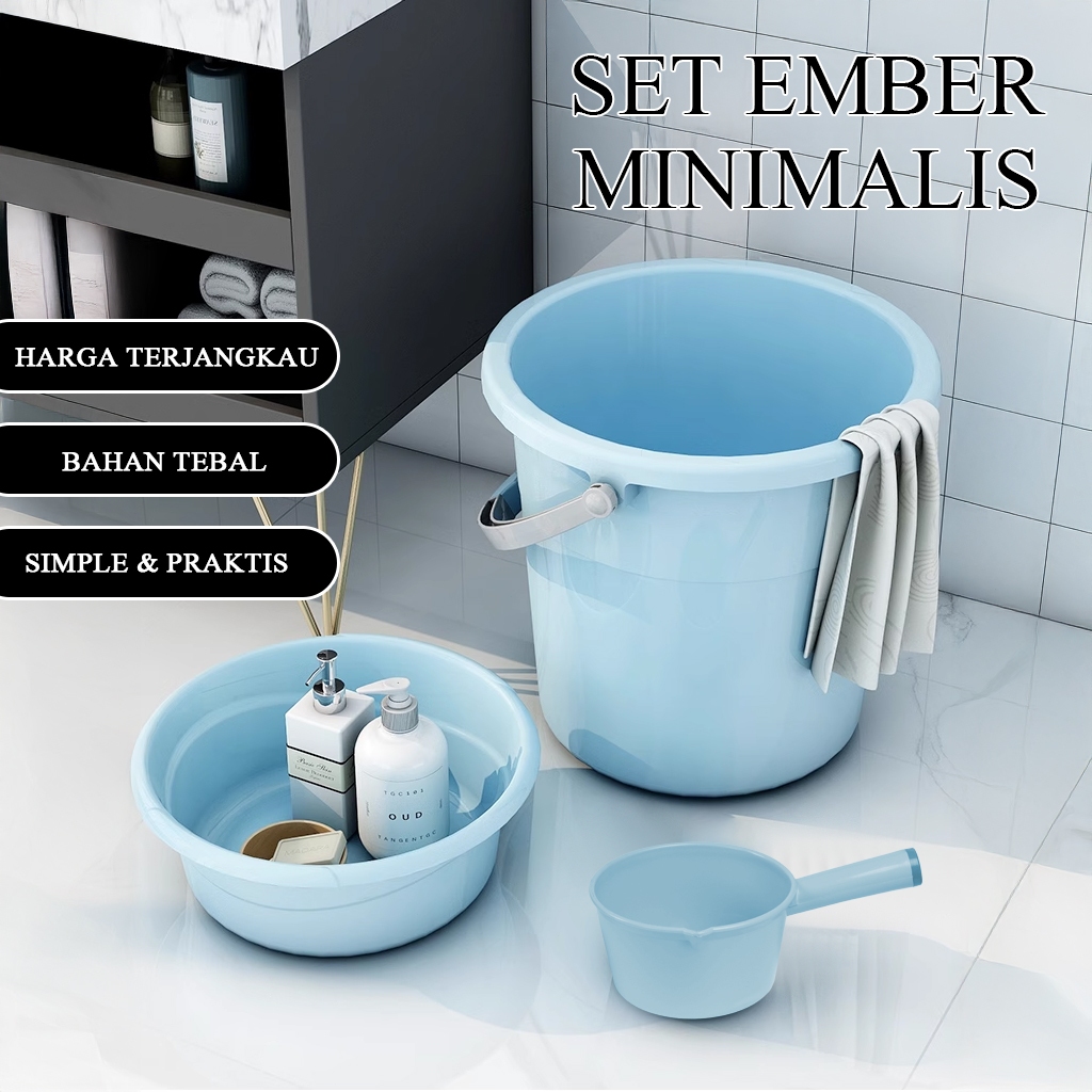 Jual jianbaite Tutup Ember Transparan Jumbo 22L + Tutup Plastik Rapat ...