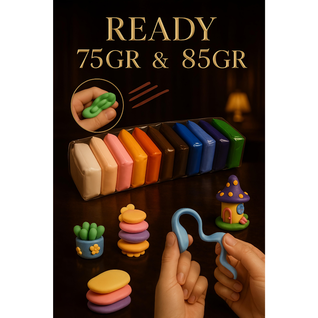 Jual Clay Polymer Mainan Lilin Fun Doh Anak isi 12 warna Kemasan Zipper ...
