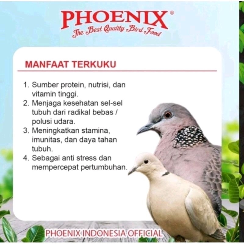 Jual KL PHOENIX TERKUKU PAKAN MAKANAN HARIAN BURUNG PERKUTUT DERKUKU ...