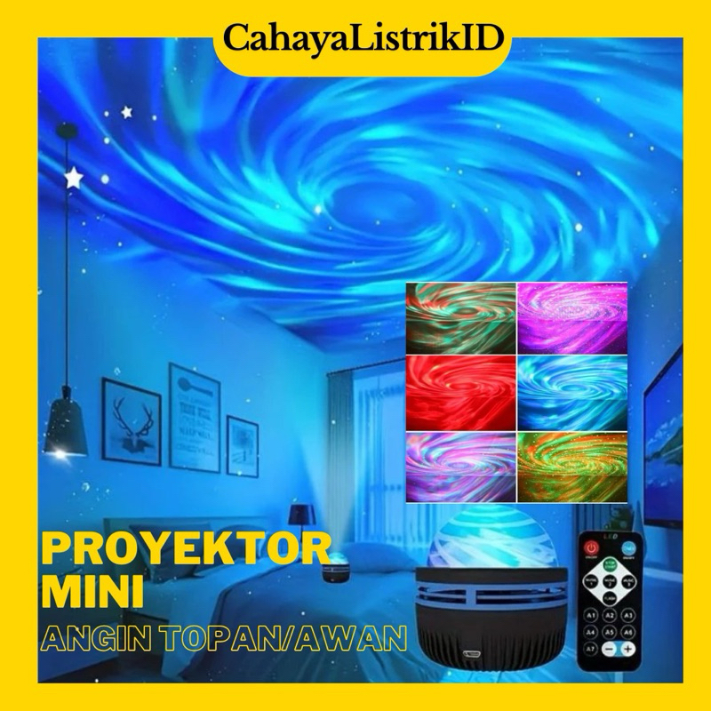 Jual LAMPU PROYEKTOR MINI LANGIT /MODEL TOPAN ANGIN/ GONTA GANTI WARNA PAKAI REMOT/LAMPU TIDUR ...