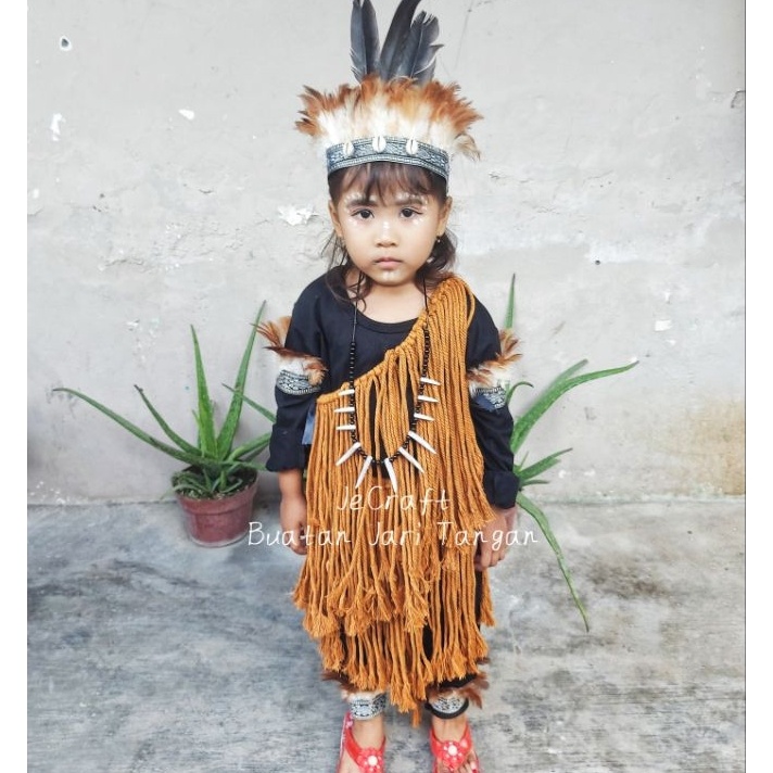 Jual Satu set Kostum adat Papua untuk anak perempuan dan laki laki ...