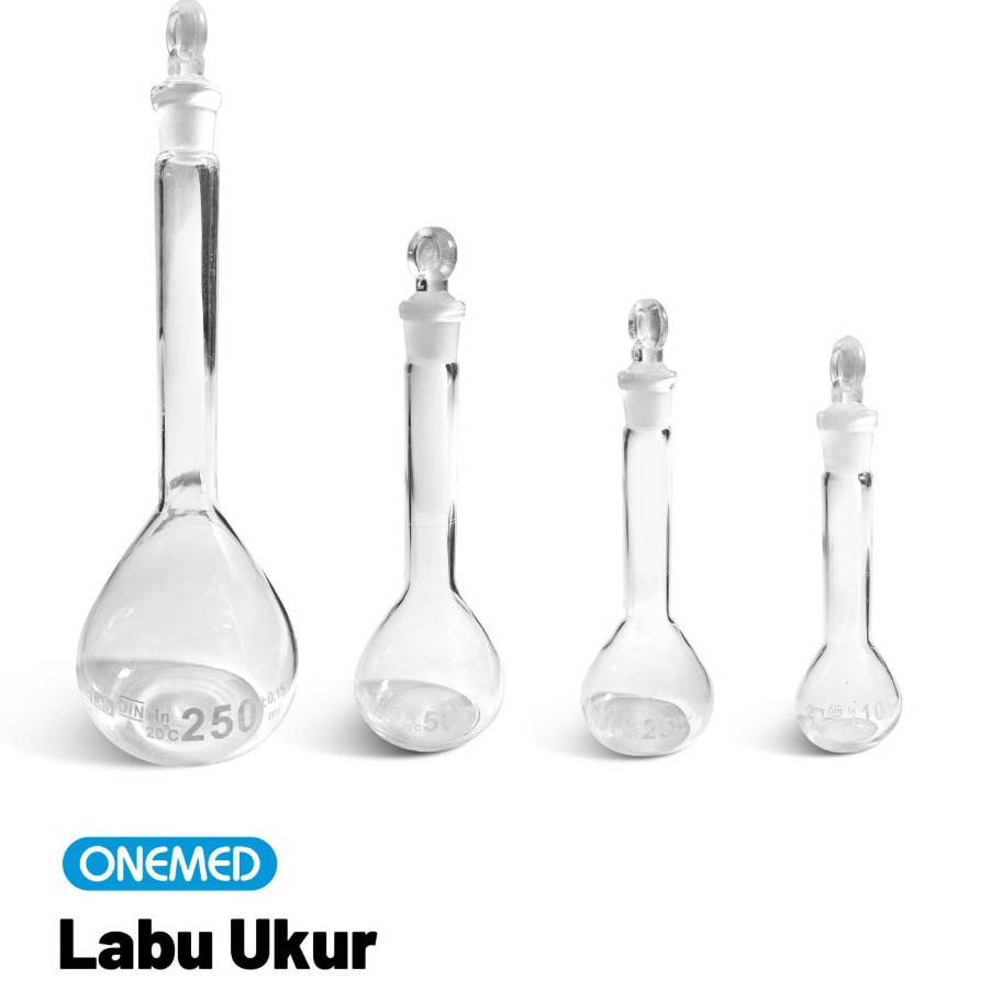 Jual Terbaru ONEMED Labu Ukur Kaca Laboratorium Volumetric Flask 1 25 5 ...