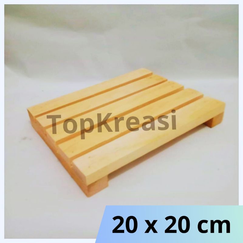Jual Mini Palet Kayu Ukuran 20x20cm Aesthetic/Tatakan Panci Anti Panas ...