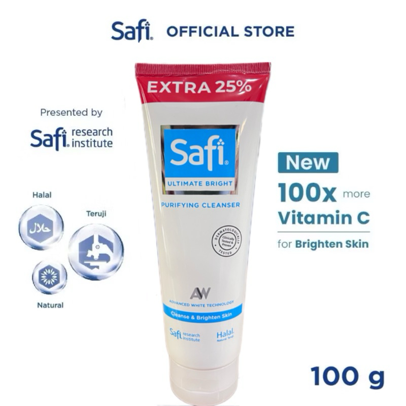Jual Safi Ultimate Bright Purifying Cleanser 100g [KEMASAN BARU] | Shopee Indonesia