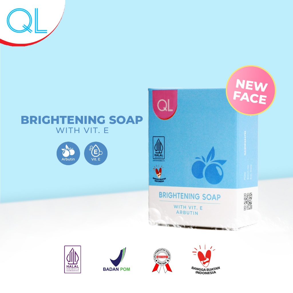 Jual QL Cosmetic - Brightening Soap With Arbutin & Vitamin E | Shopee ...