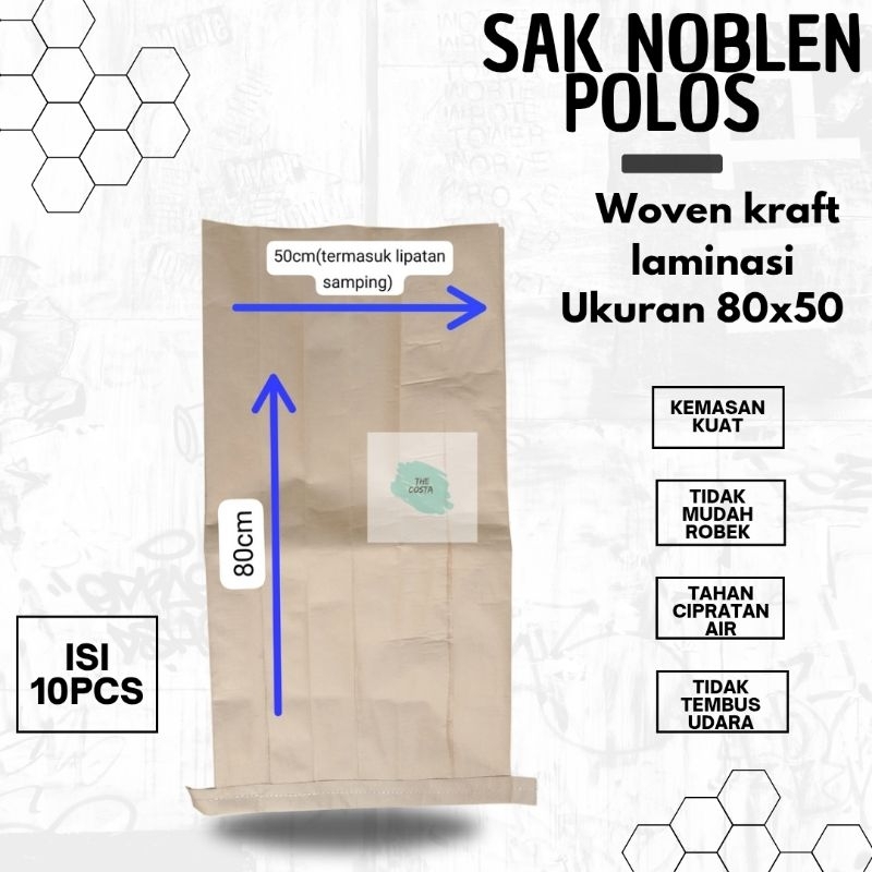 Jual Karung noblen/sak karung anti air/sak kertas/karung kertas/karung ...