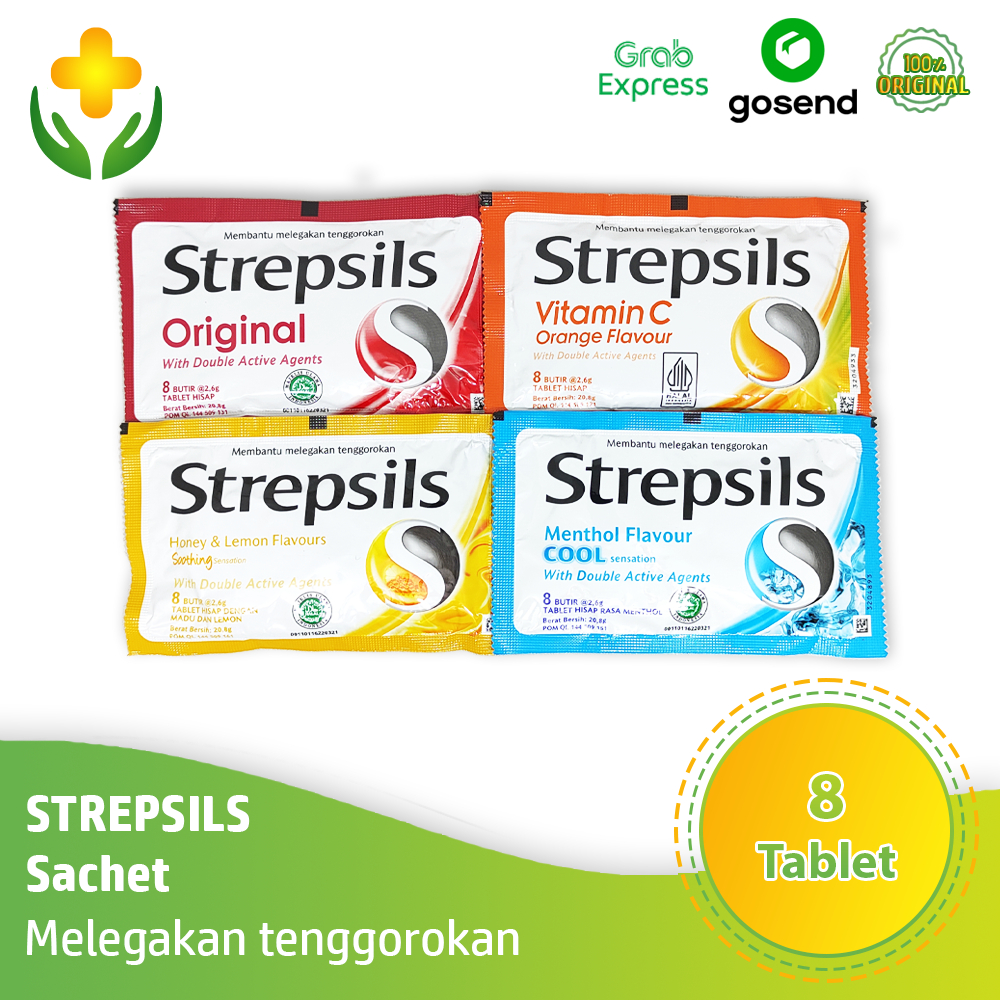 Jual Strepsils Permen 1 Sachet isi 8 Butir - Permen Melegakan ...