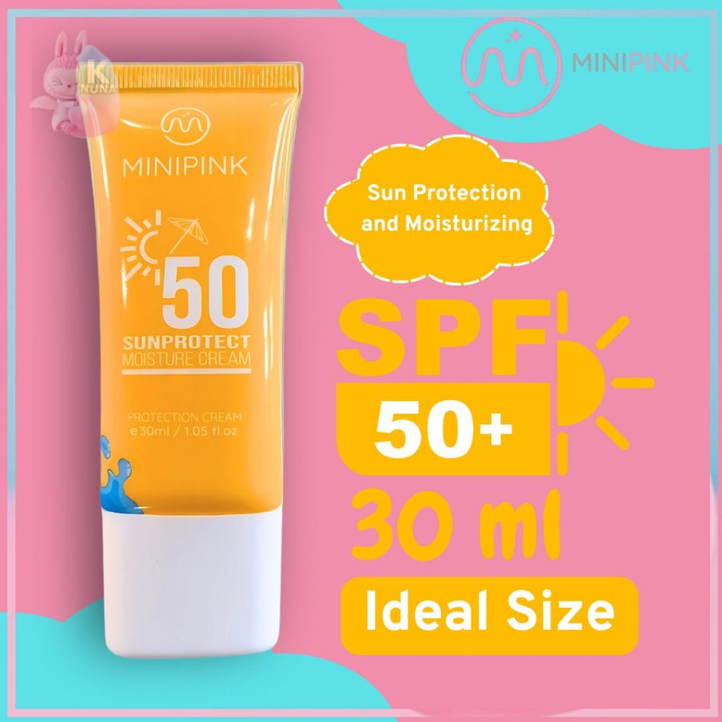 Jual MINIPINK Sunscreen Wajah Tubuh Travel Size 30ml Sun Protect Moisture Cream SPF50 +++ UVA ...