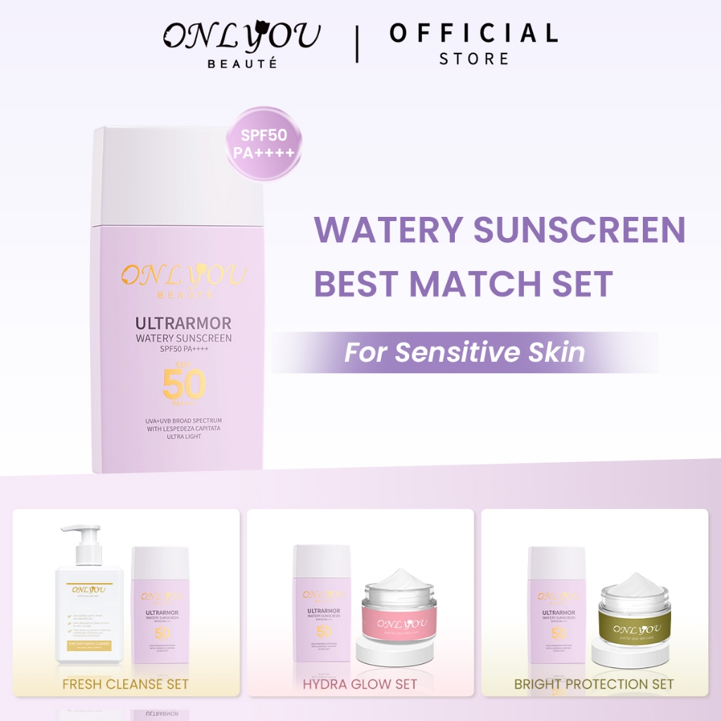 Jual ONLYOU 2pcs Paket Sunscreen Series Menyegarkan Isolasi Watery ...