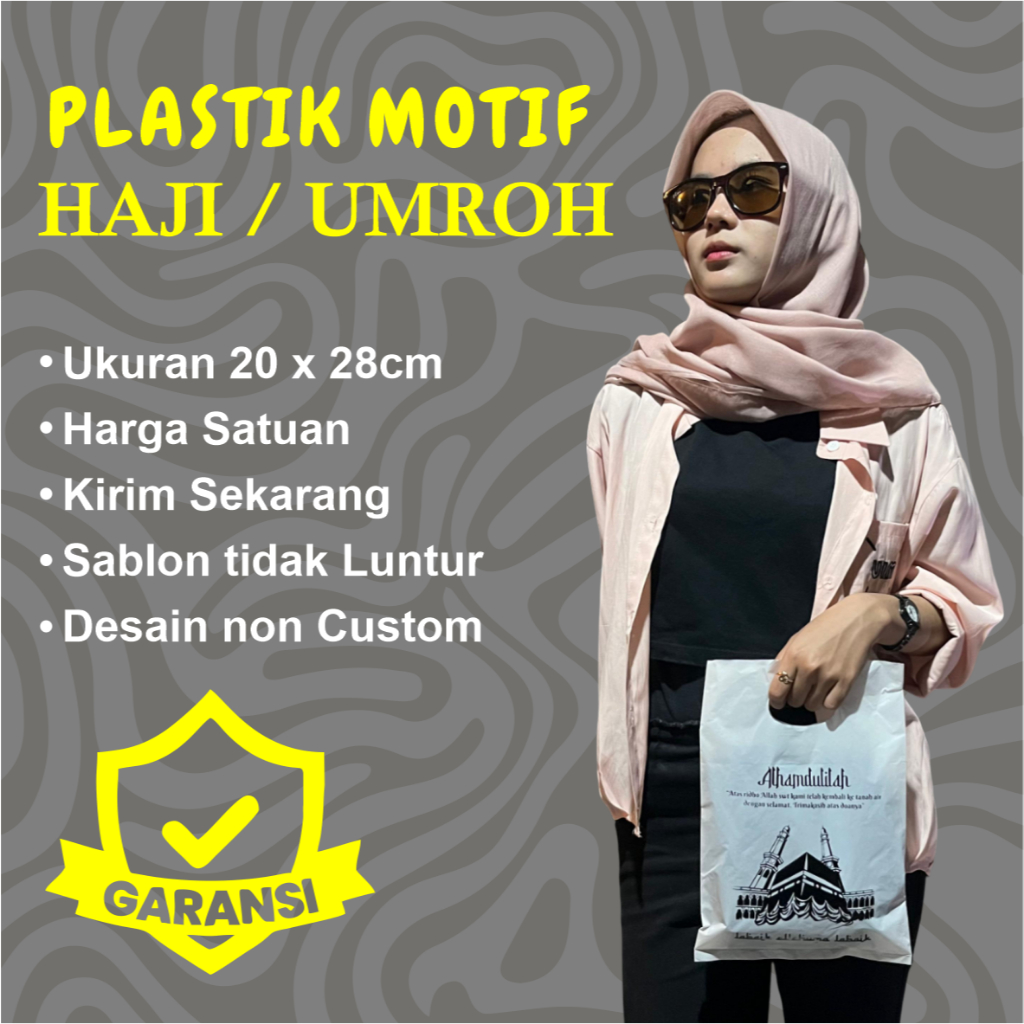 Jual Plastik HD Plong Haji, Size 20x28cm, Plastik Haji, Plastik Umroh ...