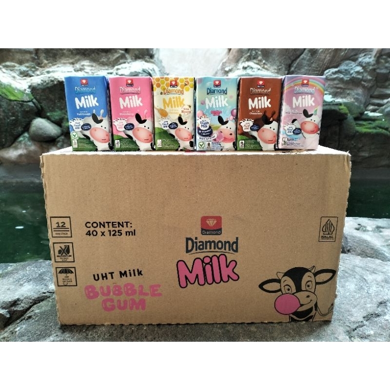 Jual Susu UHT diamond 125ml (karton isi 40) Ed Nov.2025 | Shopee Indonesia