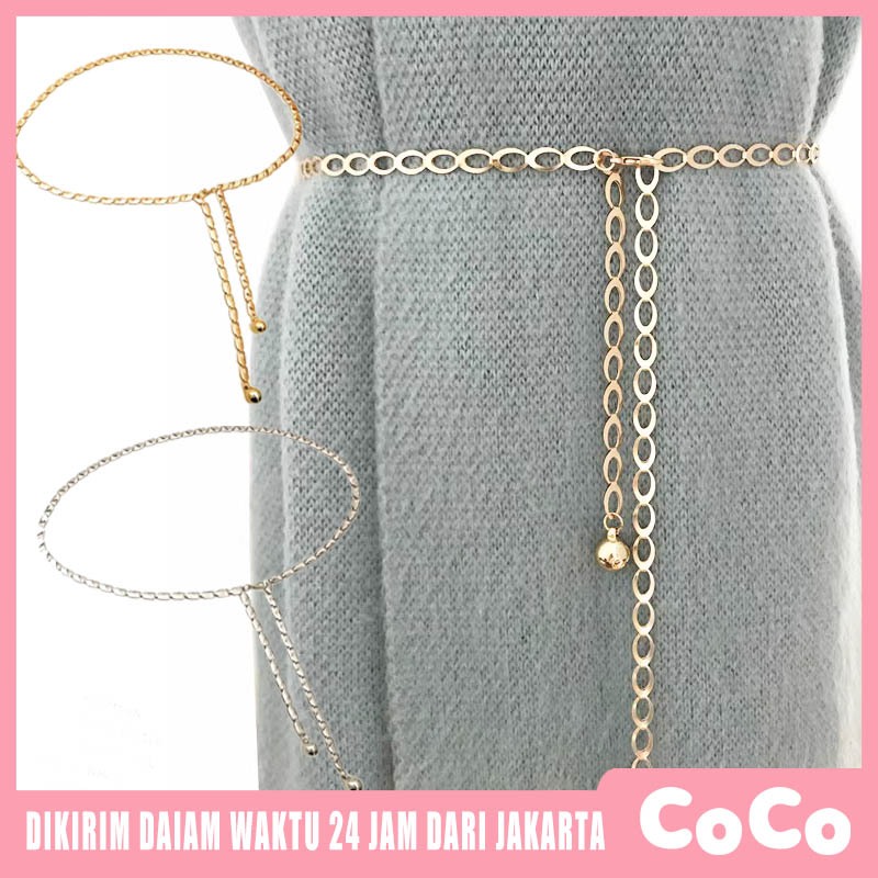 Jual Ikat Rantai Pinggang logam Belt Rantai Branded Gesper Wanita | Shopee Indonesia