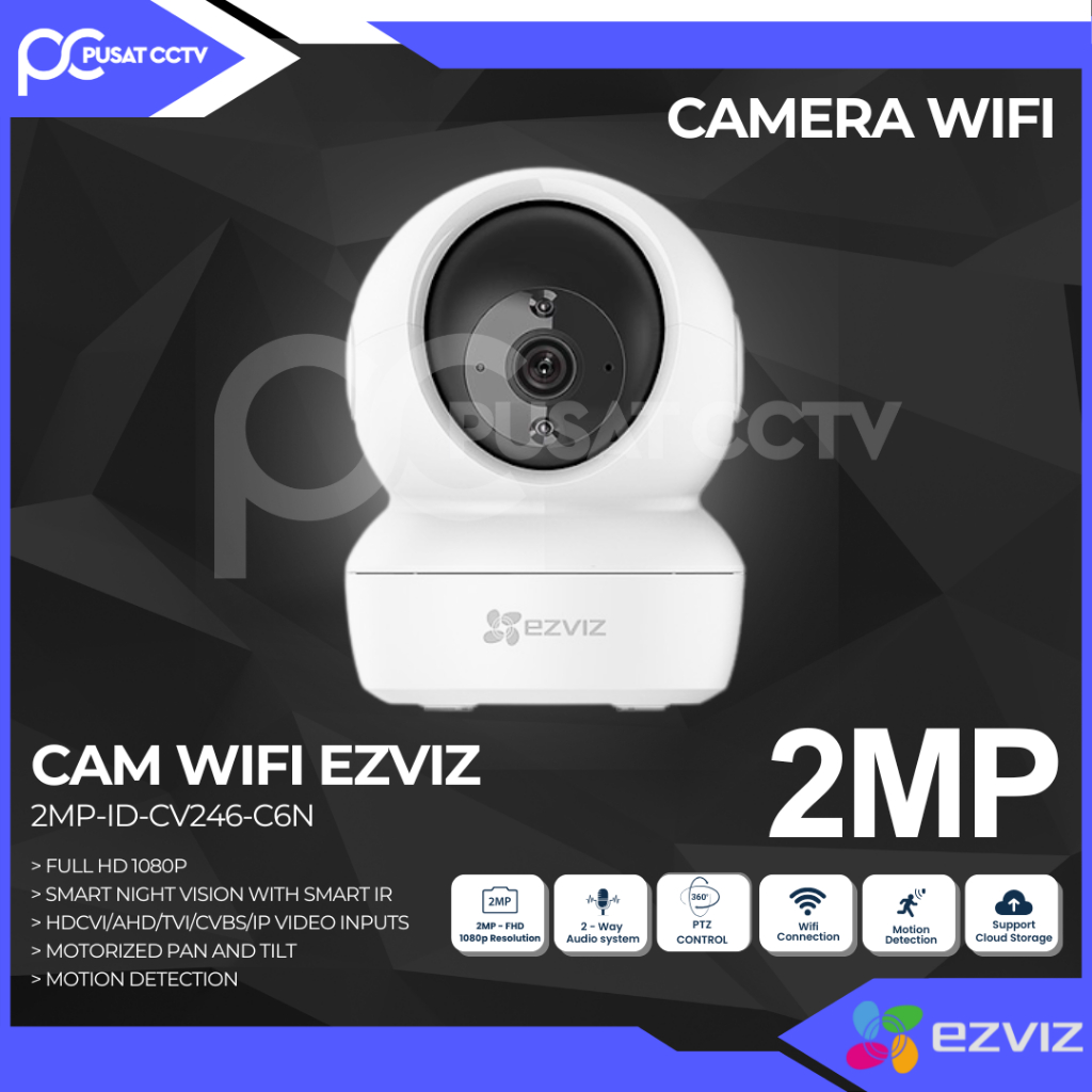 Jual Ezviz C6N 2MP Smart Wifi Pan Tilt IPC CCTV Indoor 1080p | Shopee ...