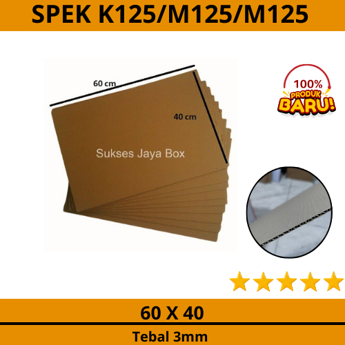 Jual KARTON KARDUS LEMBARAN 60x40 B FLUTE KMM SINGLEWALL CORRUGATED ...
