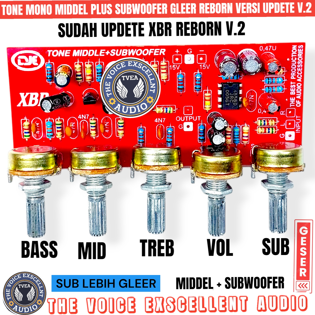 Jual Tone control mono XBR REBORN Plus middle plus subwofer V.2 Full ...