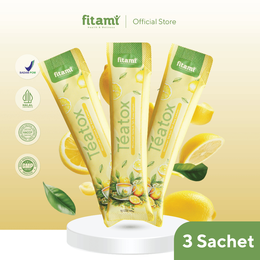 Jual Fitami Teatox Lemon Tea Detox Fiber Drink - 3 Sachet | Shopee ...