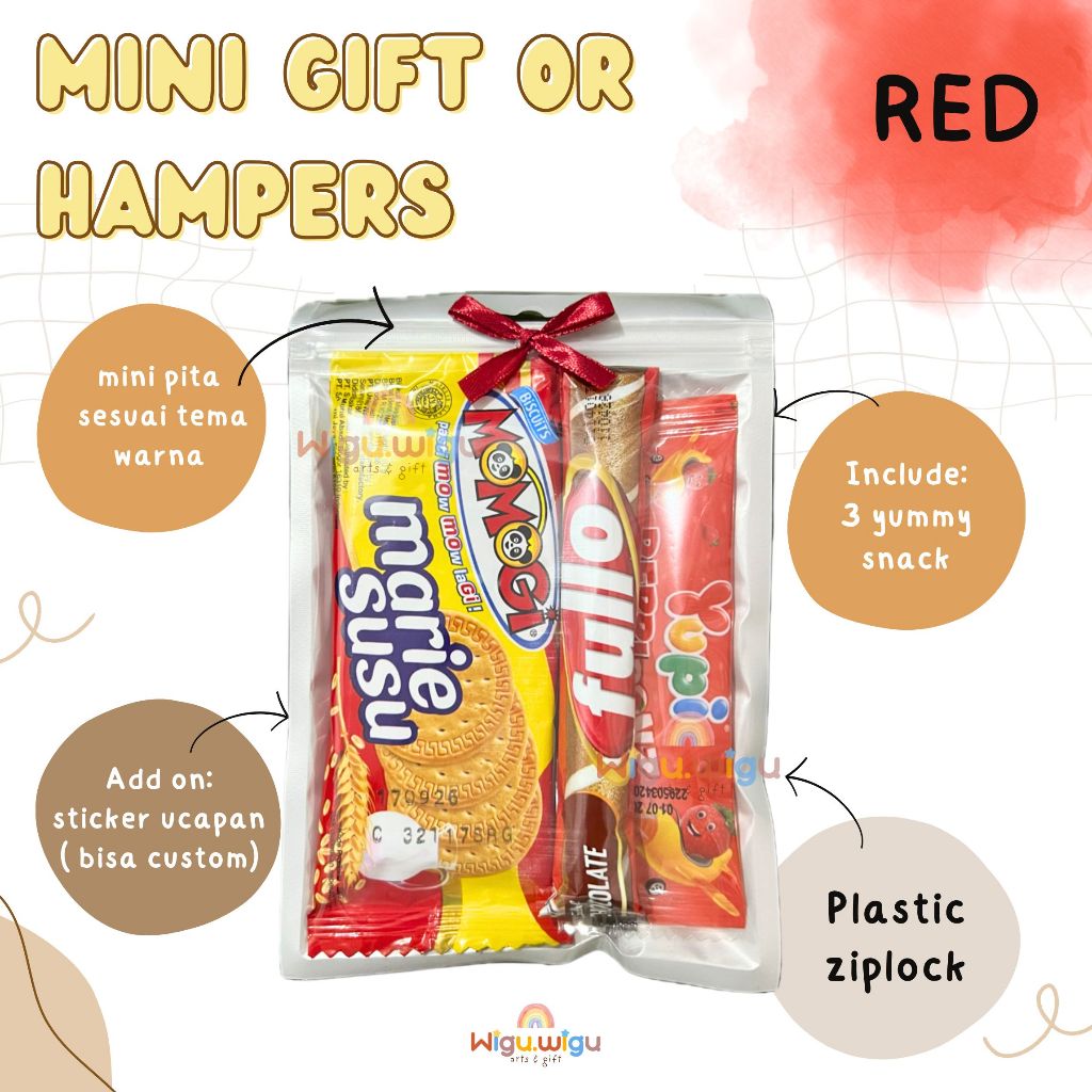 Jual Mini Hampers Gift Snack Ulang Tahun Tema Warna Merah Kuning Hijau ...