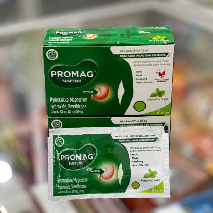 Jual Promag Suspensi Cair Obat Sakit Maag Isi 6 Sachet | Shopee Indonesia