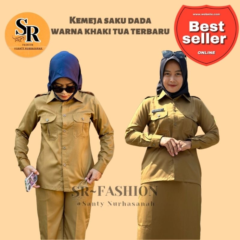 Jual Seragam khaki pns Wanita Baju Dinas pemda wanita | Shopee Indonesia