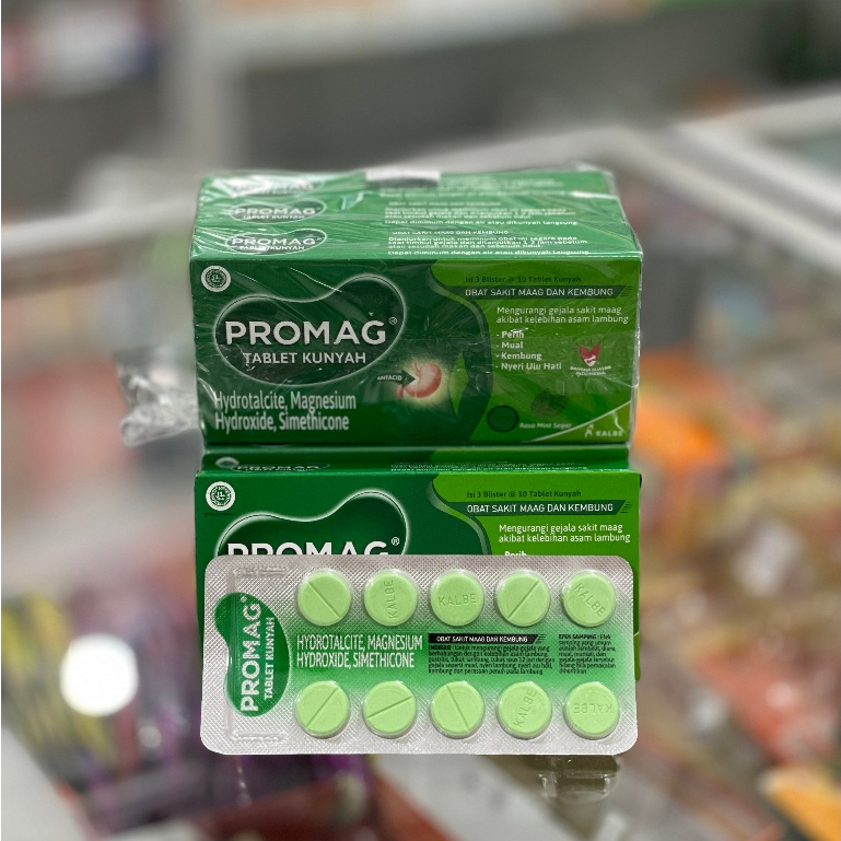 Jual Promag Tablet Obat Sakit Maag isi 10 tablet / box isi 3 strip ...