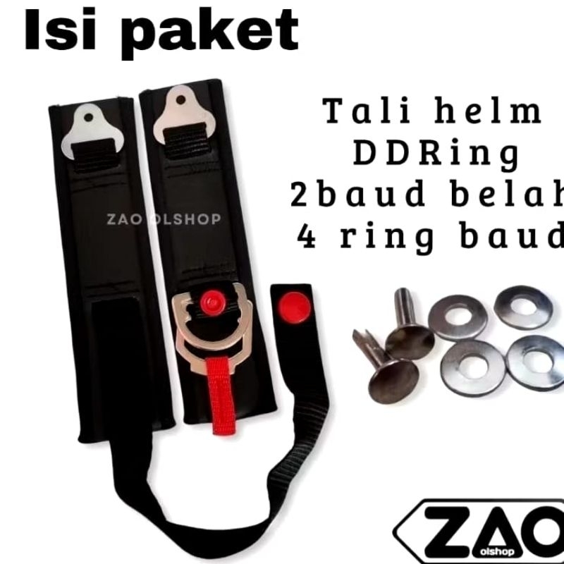 Jual Tali HELM DD RING / doble D RING/ tali helm gesper half face dan ...