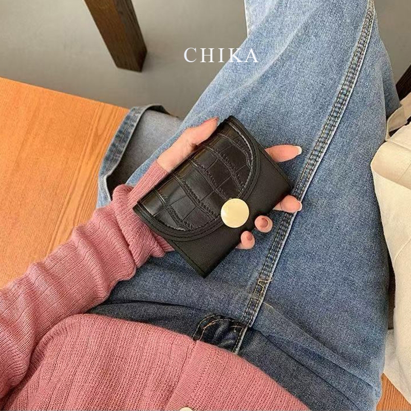 Jual CHIKA Dompet Wanita Kecil Short Wallet Female Korea Fashion Dompet ...