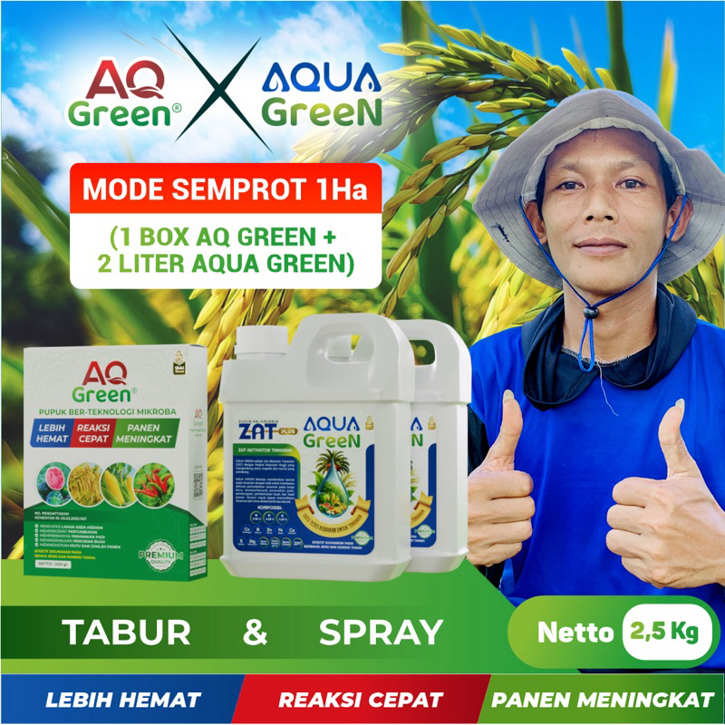 Jual AQ GREEN 1 box dan aqua green 2 liter paket full semprot untuk ...
