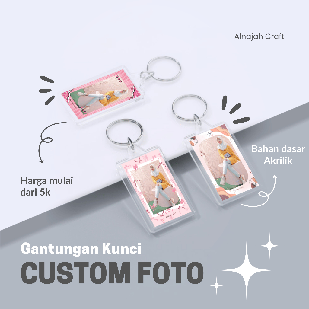 Jual KEYCHAIN MURAH CUSTOM COUPLE Gantungan Kunci Custom Foto akrilik ...
