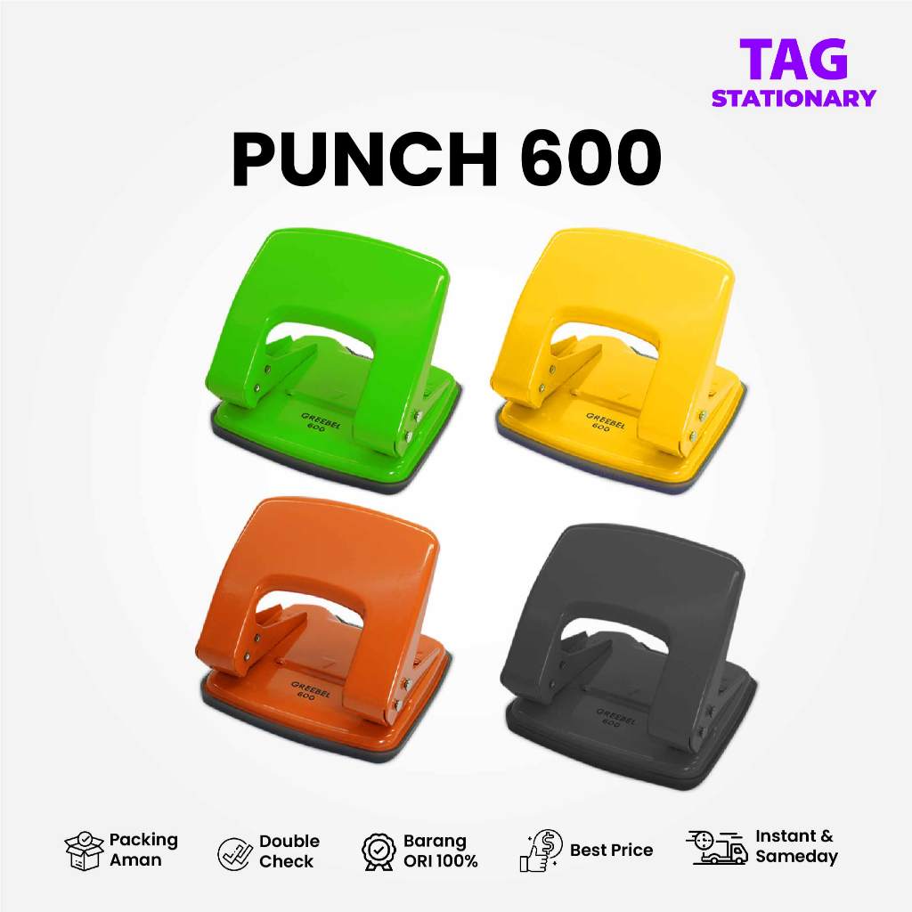 Jual GREEBEL Pembolong Kertas / Paper Punch 600(PCS) / Pelubang Kertas ...