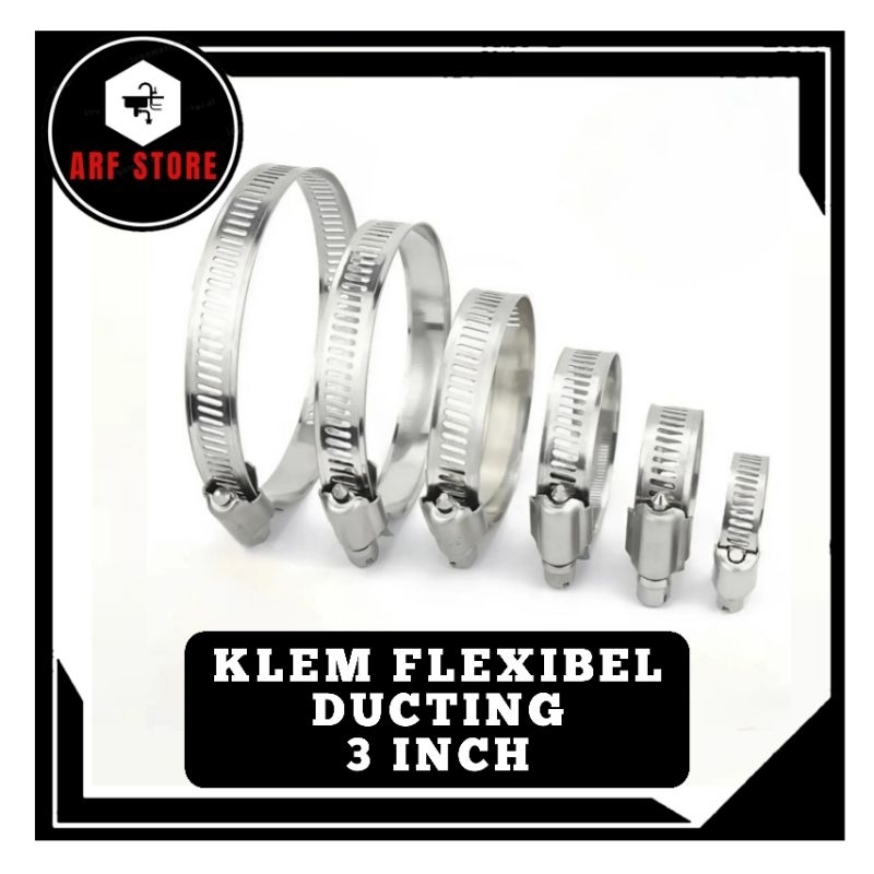 Jual Klem Bulat Untuk Fleksibel Ducting Ukuran 3 inch Bahan stainless ...