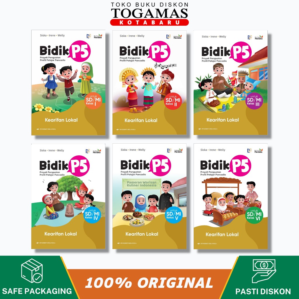 Jual Bidik P5 Kearifan Lokal Untuk Sd/Mi Kelas 1 2 3 4 5 6 (Kurikulum ...