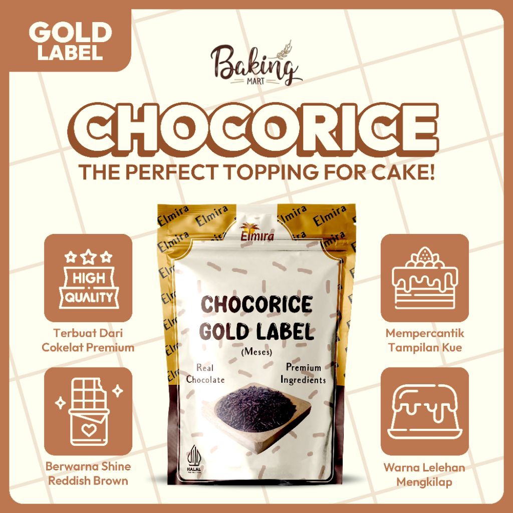 Jual Chocorice Elmira Gold Label / Meses Coklat Elmira Gold Label ...