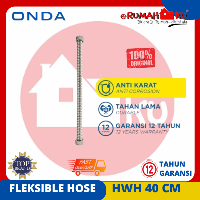 Jual ONDA HWF Hot Water Flexible Hose/Selang Fleksibel Air Panas 1/2"x1/2" 40cm untk Water ...