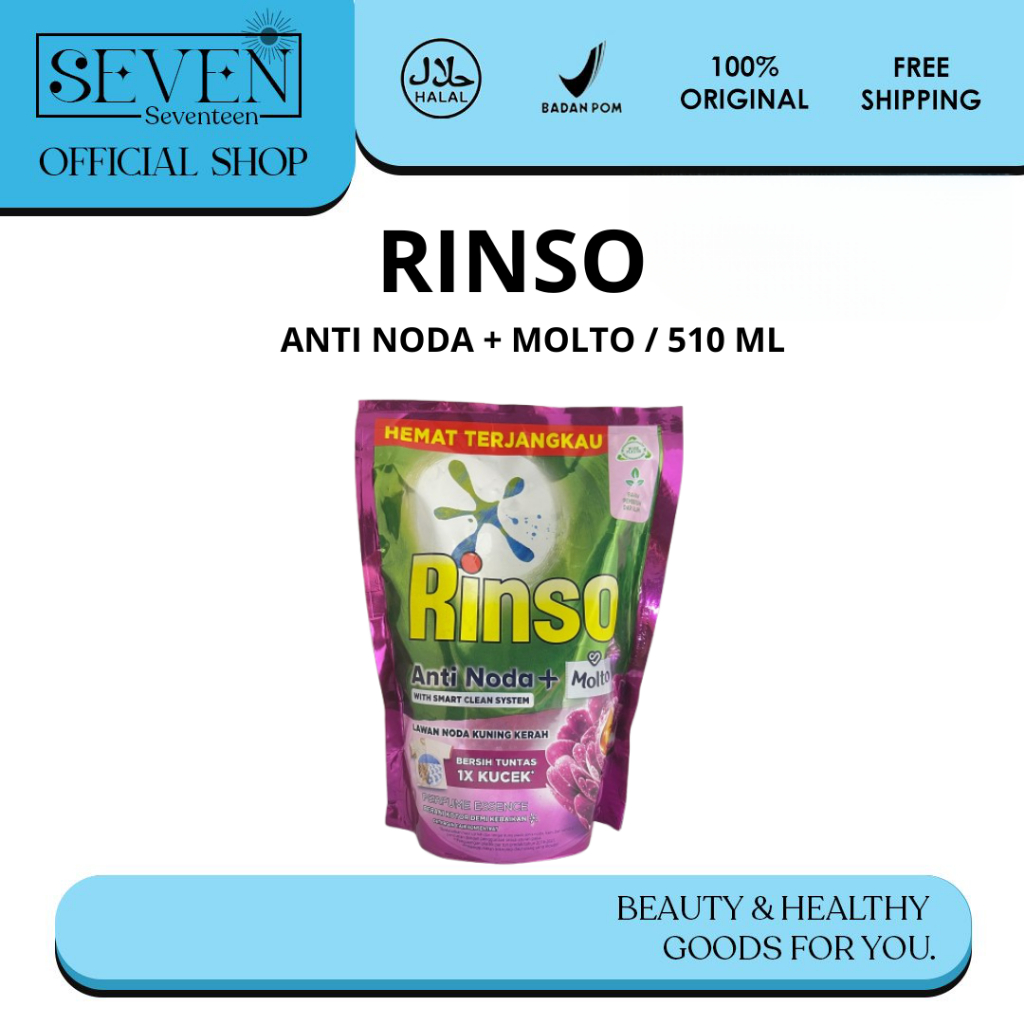 Jual Rinso Molto Detergent Cair Deterjen Anti Noda Perfume Essence 510 ...